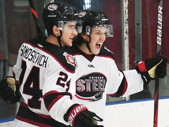 The Rink - Chicago Steel split exhibition games with Muskegon Lumberjacks